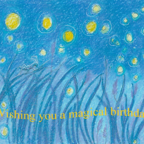 Firefly Birthday Card - Etsy