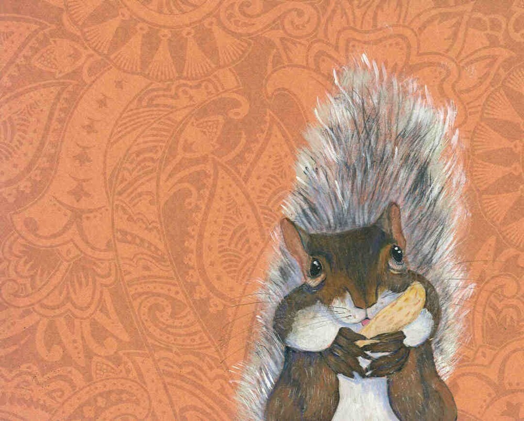 Nutty Squirrel Greeting Card - Etsy