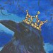 Raven With Border Greeting Card - Etsy