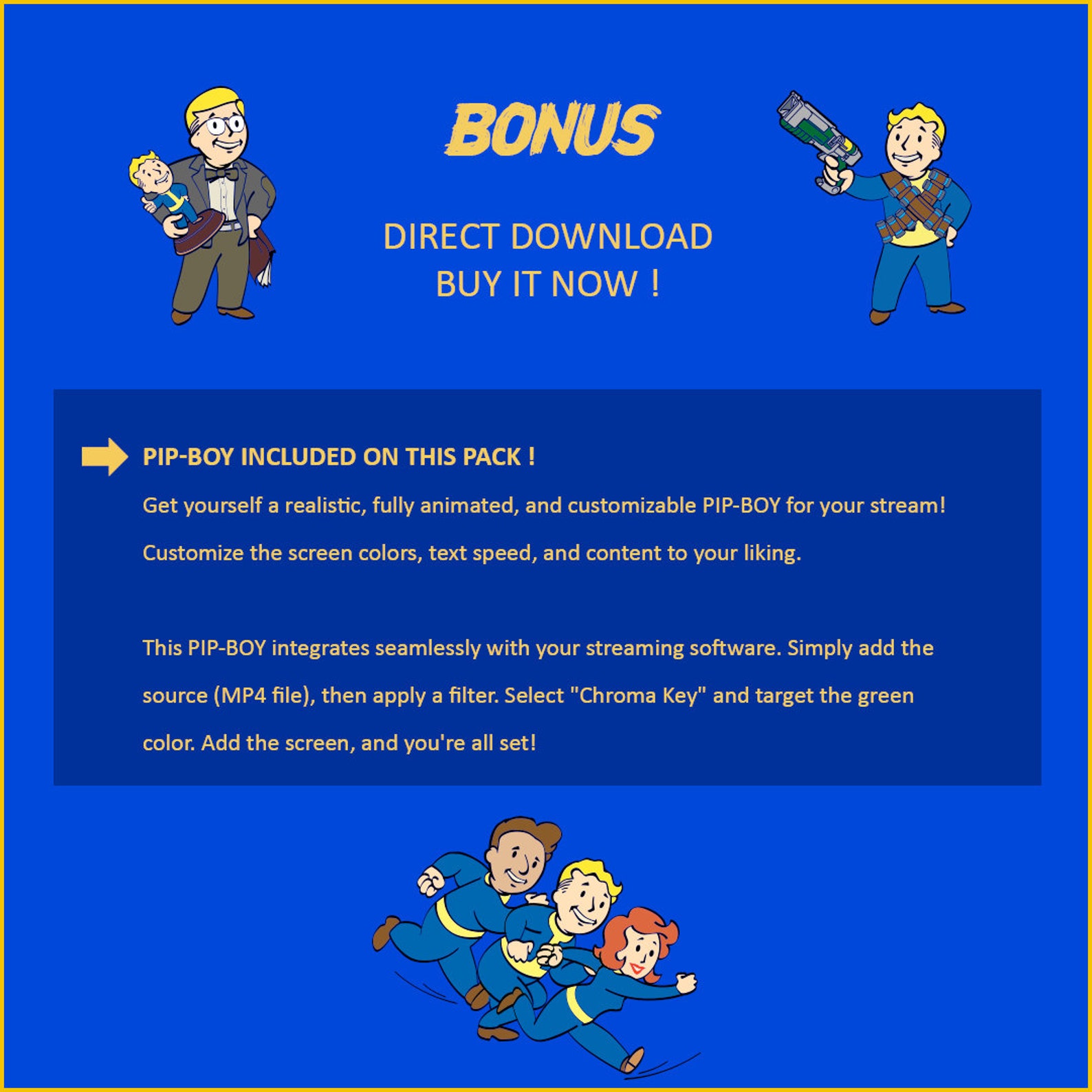 Fallout Overlay | Twitch/kick Element - Etsy