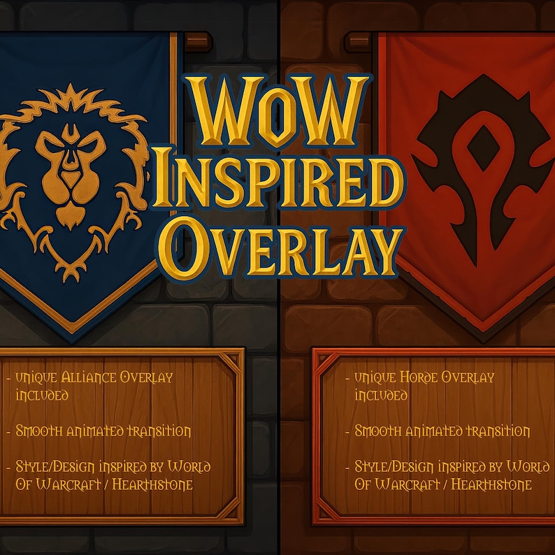 World of Warcraft Stream Overlay Pack – Backgrounds and More - Alliance ...