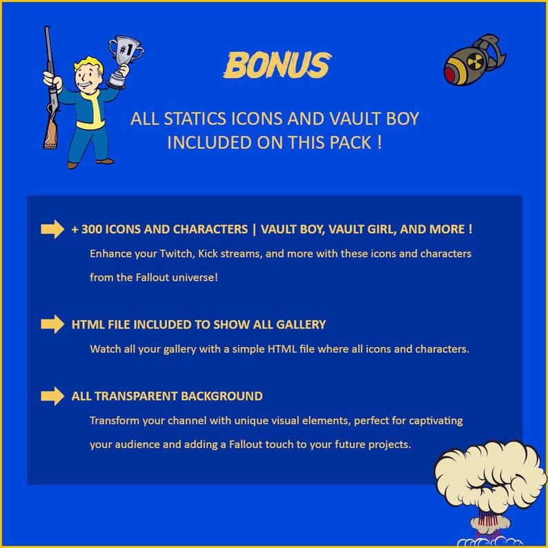 Fallout Overlay | Twitch/kick Element - Etsy