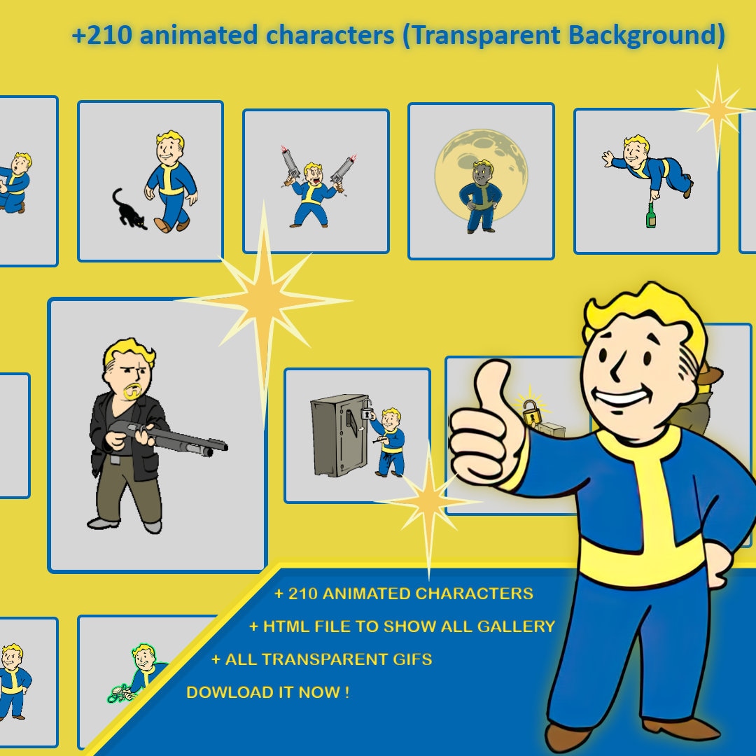 More +210 Animated Characters From Fallout Universe | TWITCH ELEMENTS ...