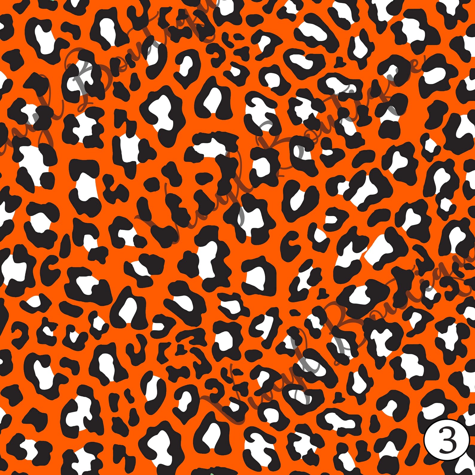 Orange Leopard Halloween HTV Craft Vinyl Patterned Vinyl | Etsy