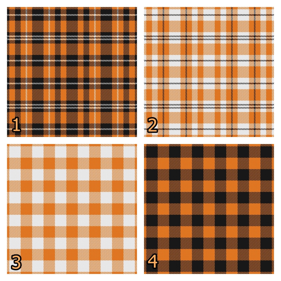 Halloween Plaid Craft Vinyl Patterned Vinyl HTV Prints Vinyl Prints ...