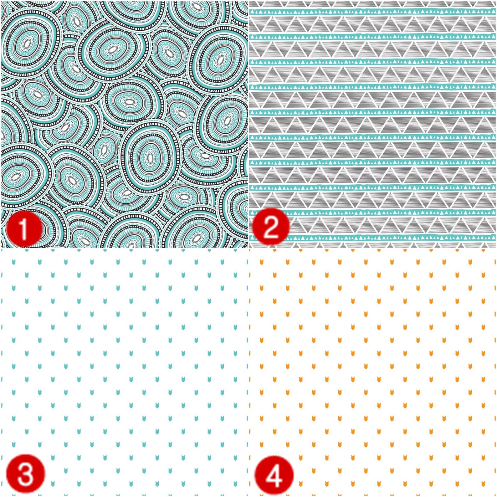 Tribal Aztec Patterns Digital Paper Backgrounds Black Orange - Etsy