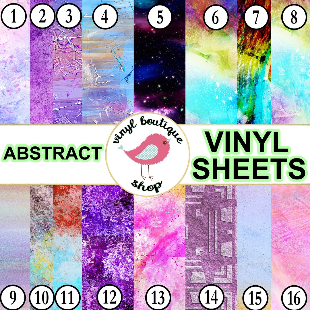 Abstract Pattern Vinyl Sheet Colorful Print Adhesive Vinyl Heat ...