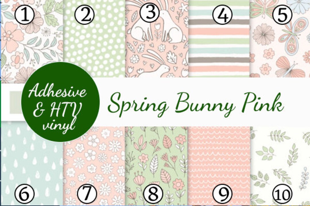 Spring Bunny Vinyl Pastels Easter Flowers Pastels Happy Easter Chicks ...