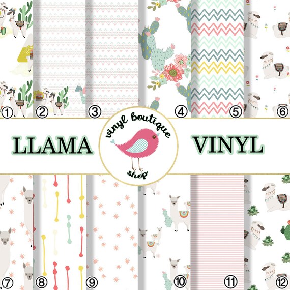Llama Vinyl Sheet Geometric Print Adhesive Vinyl Heat Transfer - Etsy