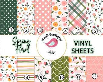 Shabby Pink Watercolor Floral Vinyl, Printed Vinyl, Adhesive Vinyl ...