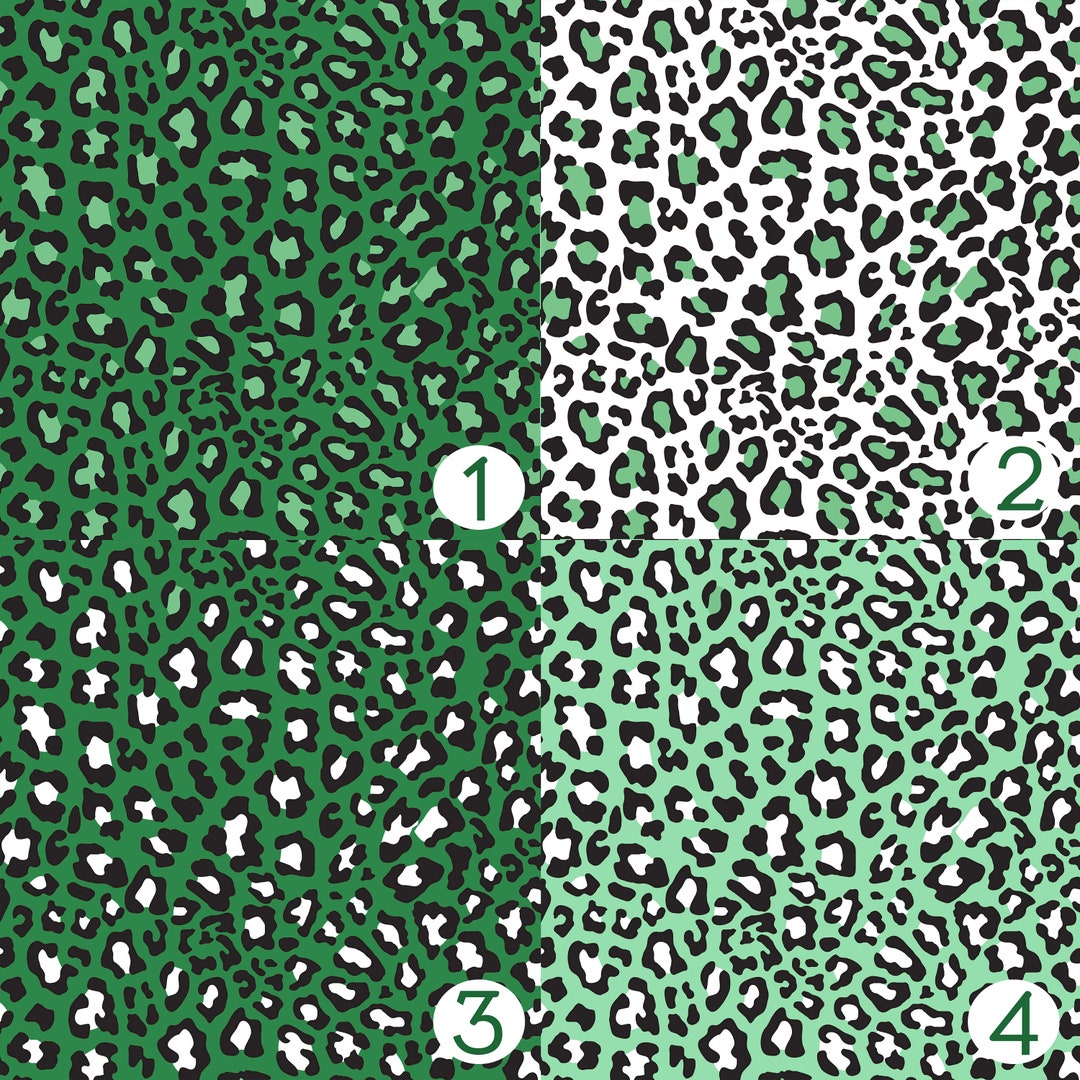 Green Leopard HTV Craft Vinyl Patterned Vinyl Prints Vinyl Prints Sheet ...