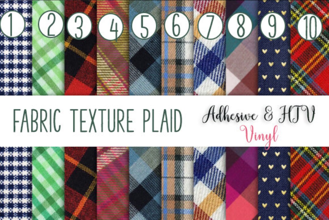 Fabric Texture Plaid Vinyl HTV Vinyl Prints Heat Transfer Vinyl, Vinyl ...