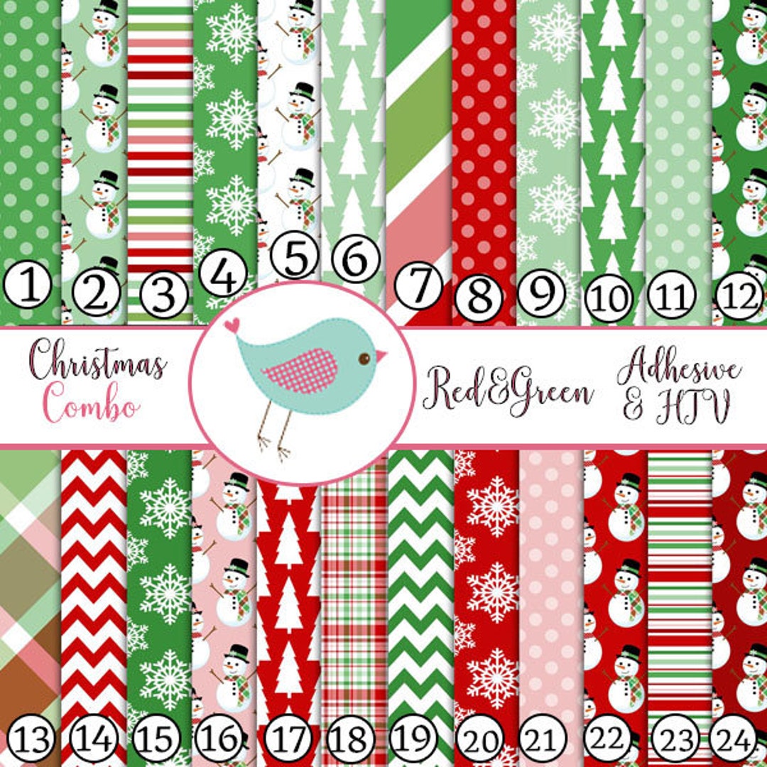 Christmas Combo Mix Polka Dot Snowflake Snowman Stripe Plaid Print ...