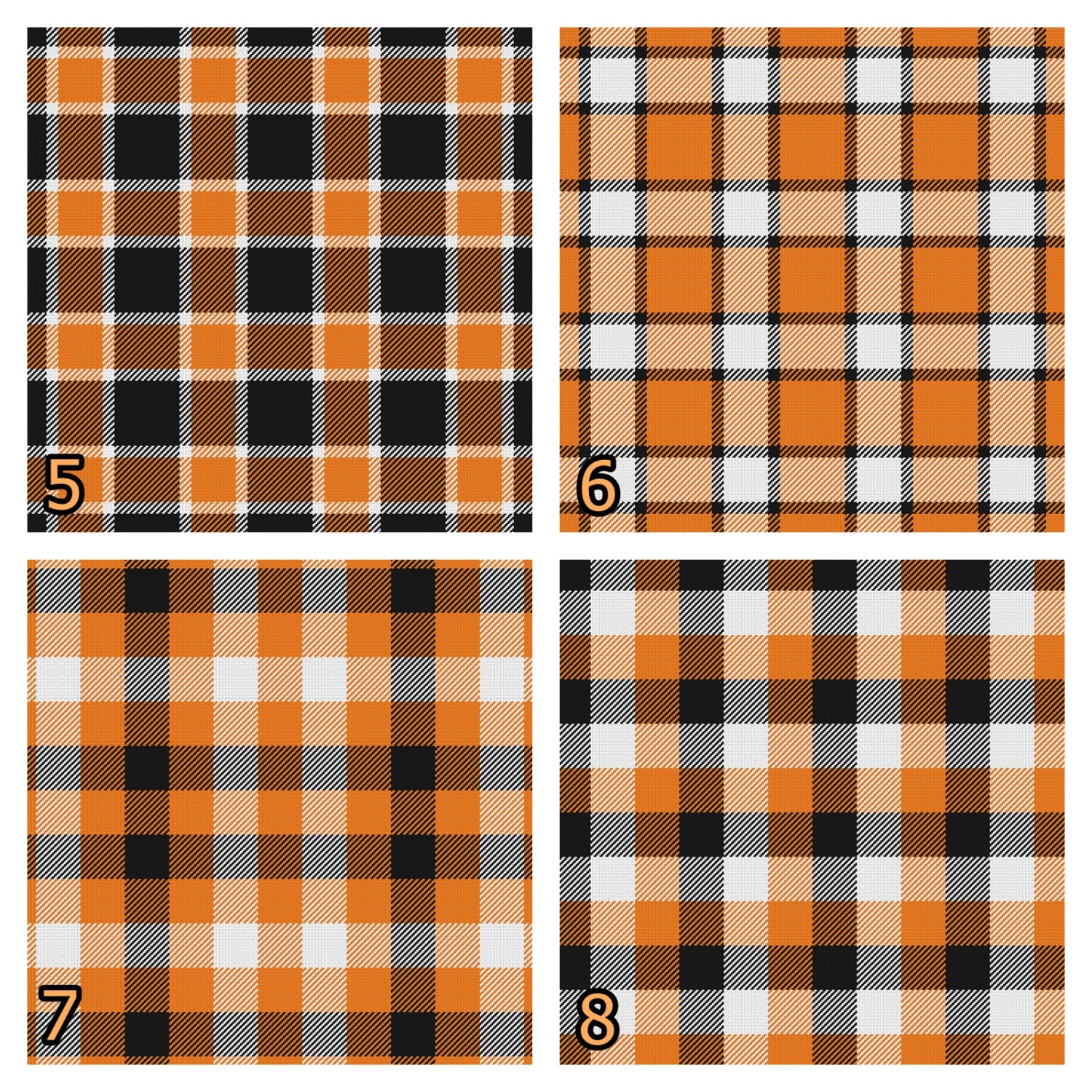 Halloween Plaid Craft Vinyl Patterned Vinyl HTV Prints Vinyl - Etsy