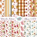 Watercolor Autumn Fall Vinyl Sheets Leaves Pumpkins Print Adhesive ...