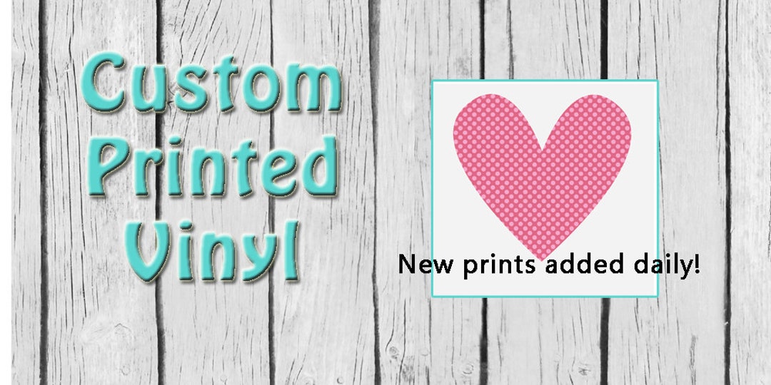 Custom Printed HTV Pattern Vinyl Sheet Size 12x12 Adhesive Printed ...