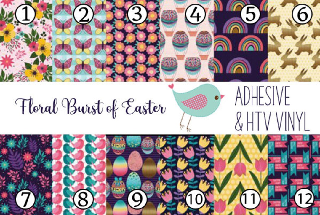 Floral Burst of Easter Chicks, Bunnies, Bright Colors, Happy Easter ...