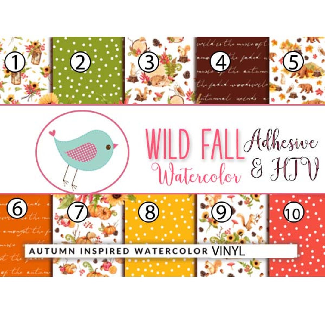 Wild Fall Watercolor Flowers Pumpkin Leaves Chevron Sheets Print ...