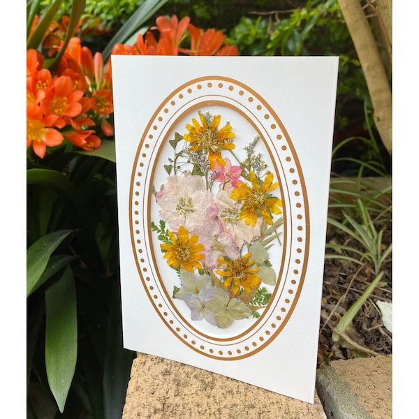 Dried Flowers Card - Etsy