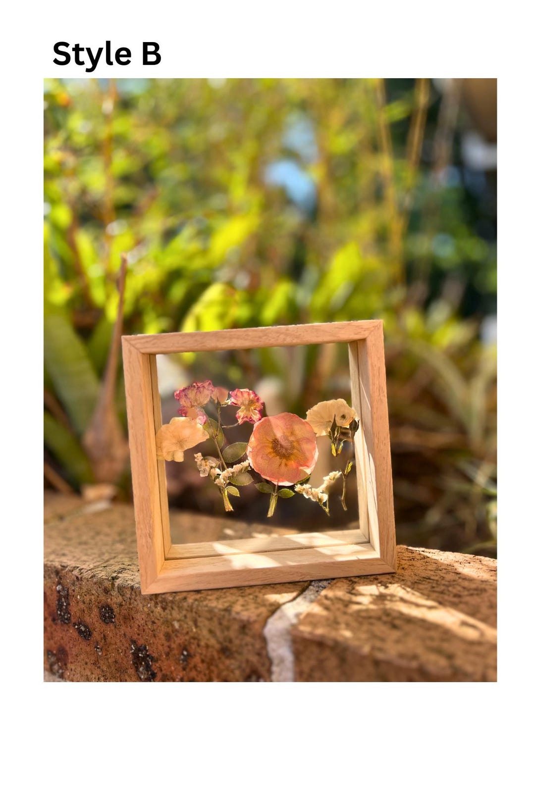 Handmade Birthday Pressed Flower Wooden Frame | Valentine’s Day Gift ...