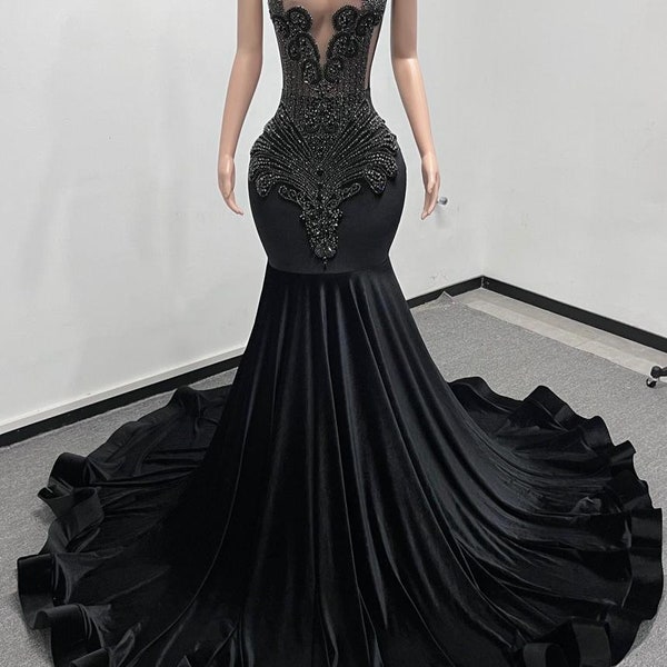 Black Elegant Dress - Etsy