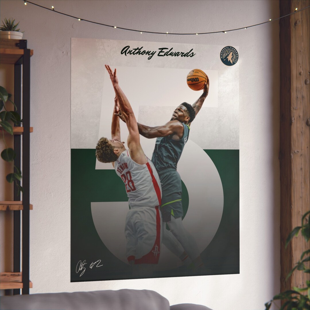 Anthony Edwards Poster, Minnesota Timberwolve, NBA Fans, NBA Poster ...