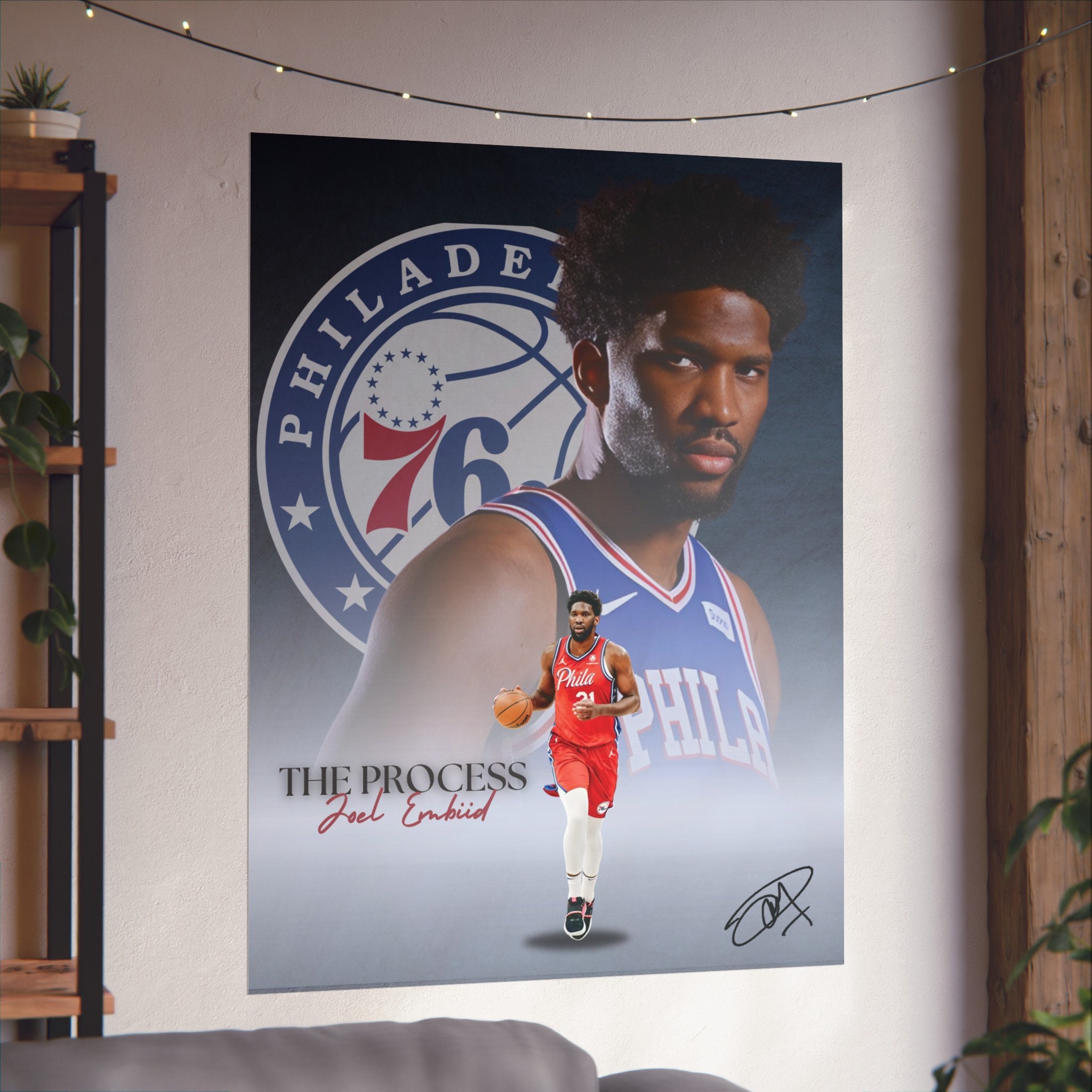 Joel Embiid Poster, Philadelphia 76ers, NBA Fans, NBA Poster ...