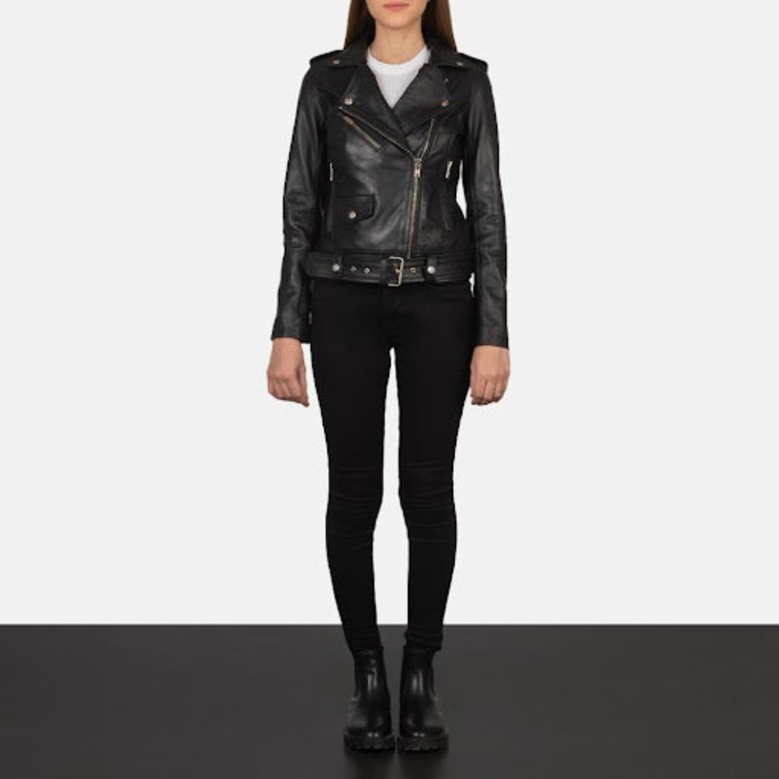 Alison Black Leather Biker Jacket.women Jacket, Women Leather Jacket - Etsy