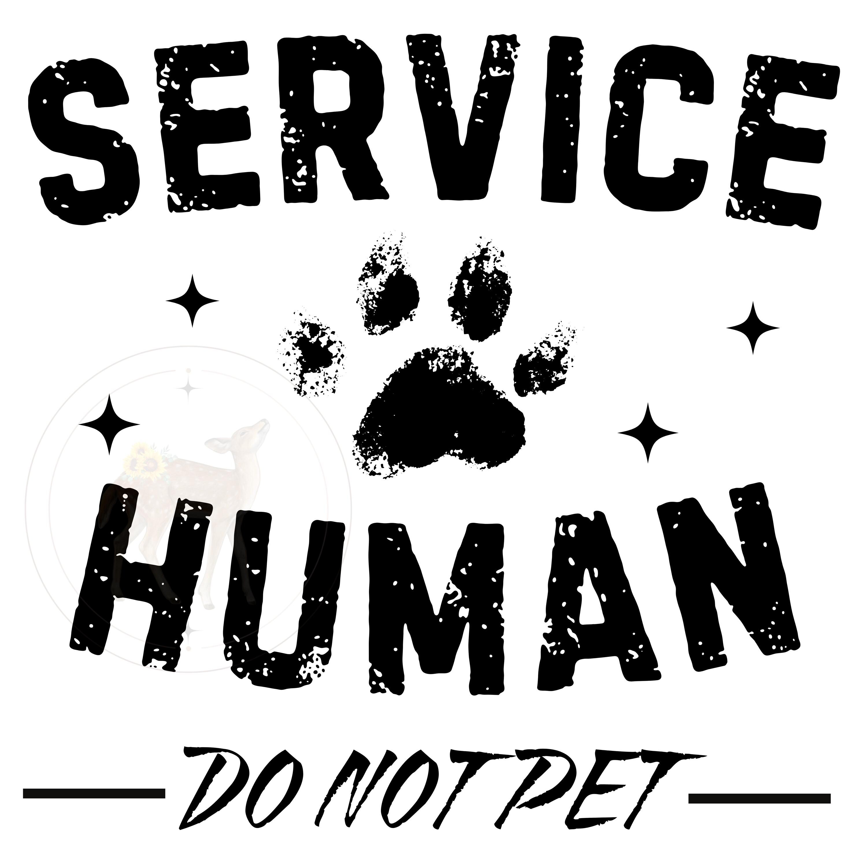 Service Human Do Not Pet Logo / SVG / PNG /trending /doglover / Digital ...