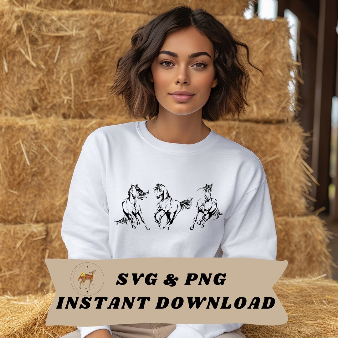 Running Horses SVG, PNG Files - Etsy