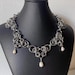 Chainmail and Pearl Jester Necklace or Choker - Etsy