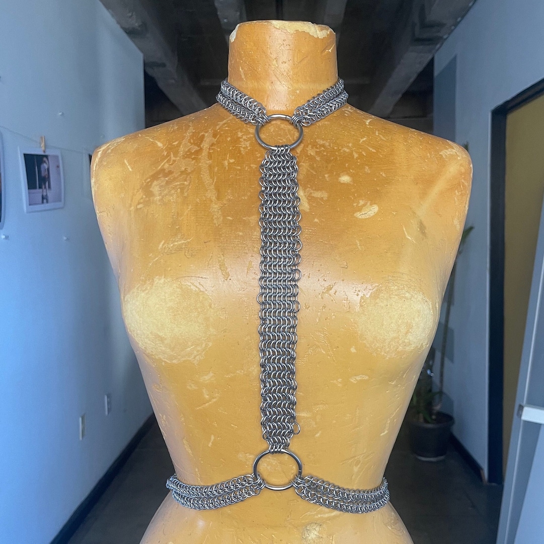 Chainmail O Ring Chest and Waist Harness - Etsy