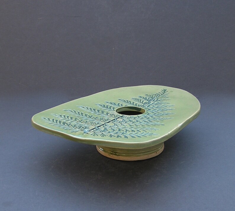 Fern Impression Vase / Handmade Pottery Vase / Ikebana Vase - Etsy
