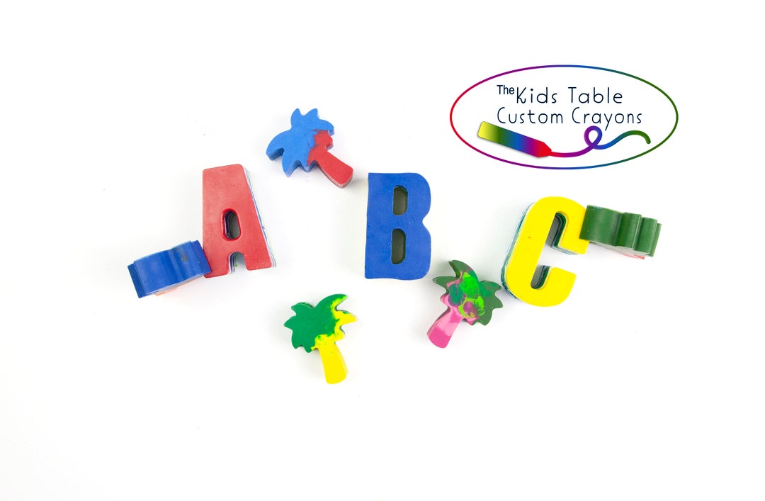 ABC Palm Tree Crayon Set, Birthday Parties, Party Favors, Tropical ...