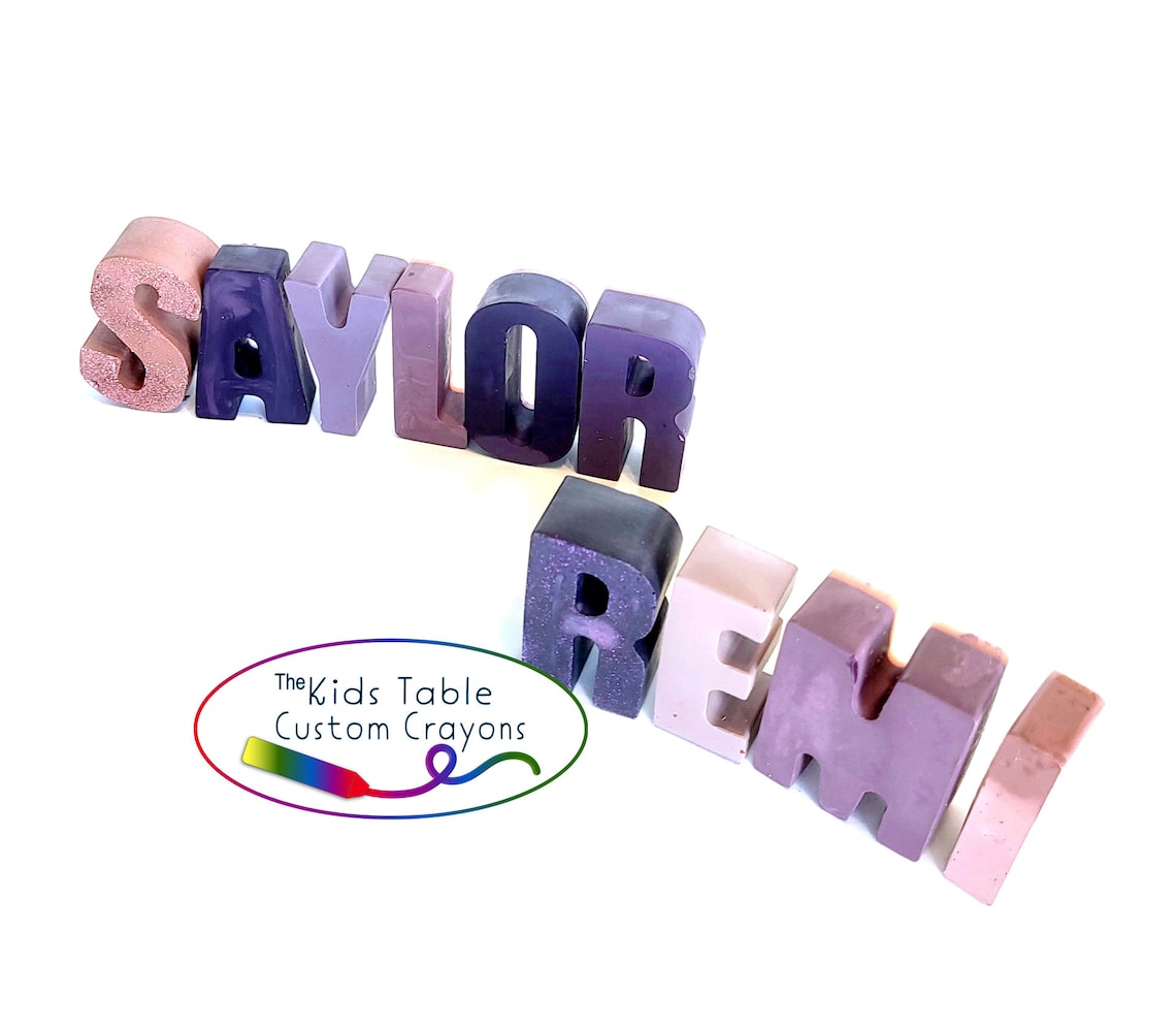 Name Crayons, Letters in Crayon, Customize by Choosing Style and Color ...