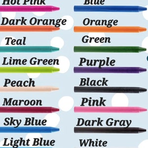 Name Crayons, Letters in Crayon, Customize by Choosing Style and Color ...