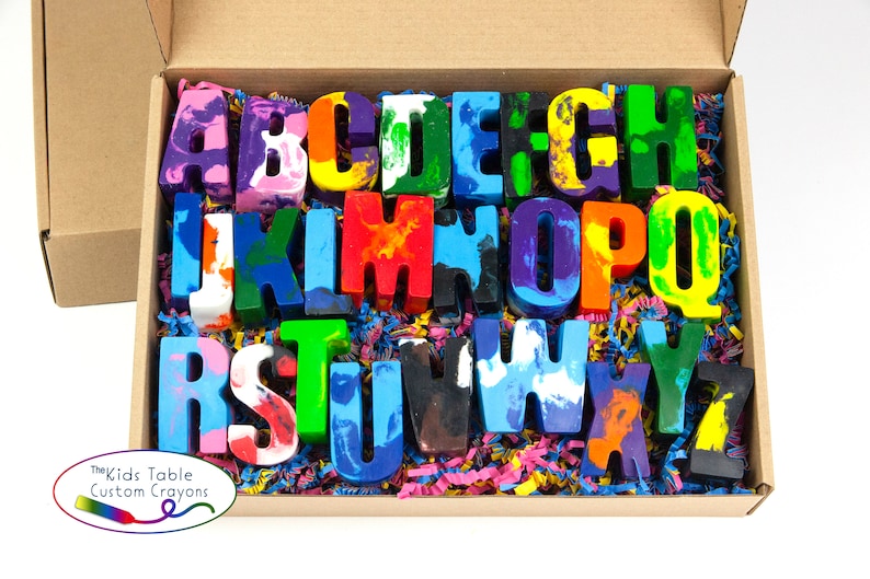 Alphabet Crayon Set in the Shape of the Letters of the Alphabet, Can ...