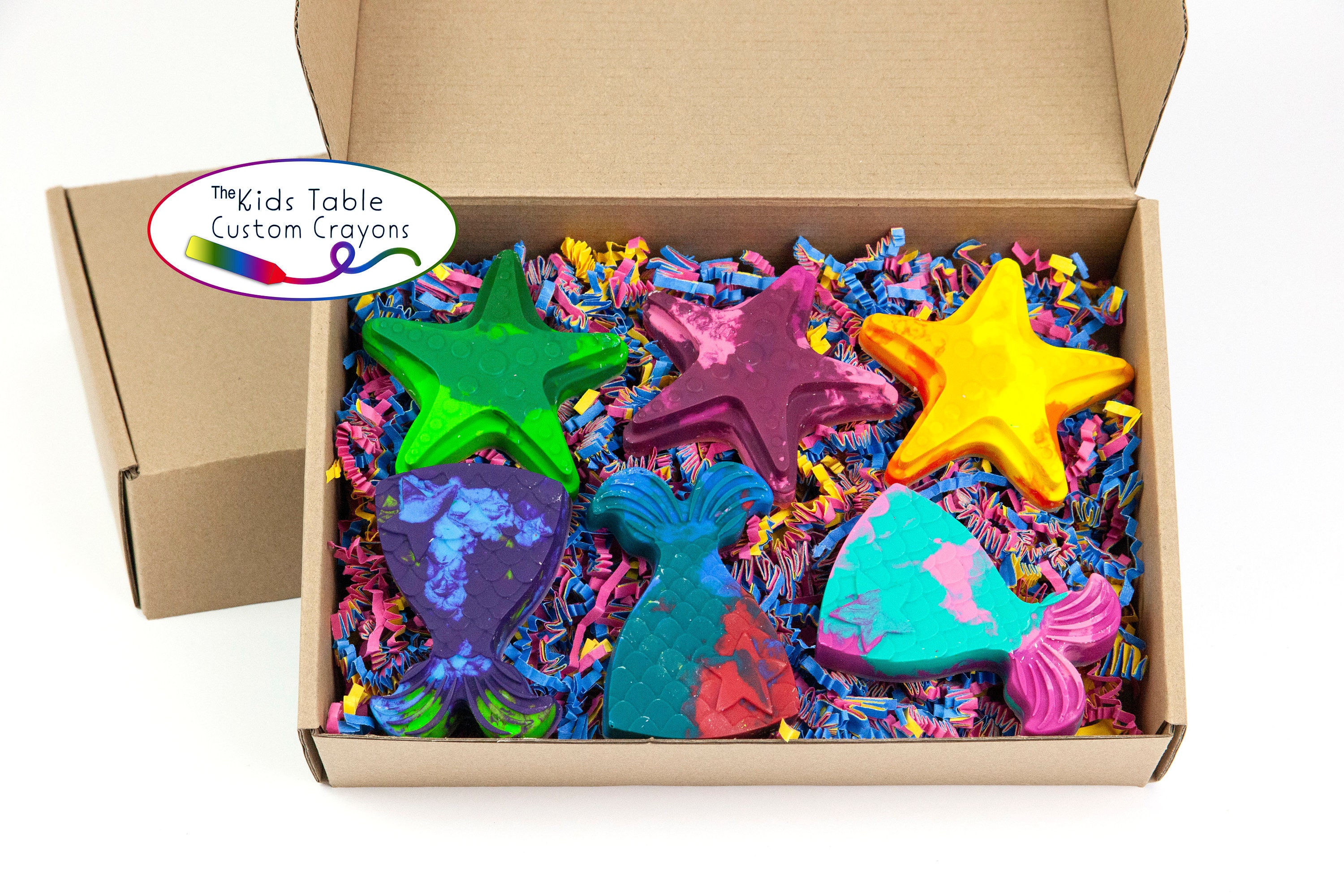 Jumbo Size Mermaid Theme Crayons, Mermaid Tales and Starfish, Can Come ...