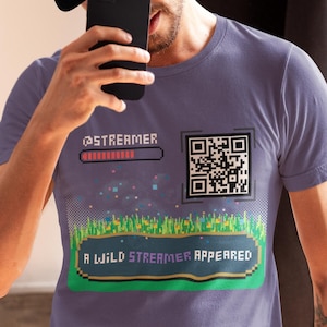 Twitch Streamer Shirt Twitchcon, Gamer Streamer Shirt QR Code Streamer ...