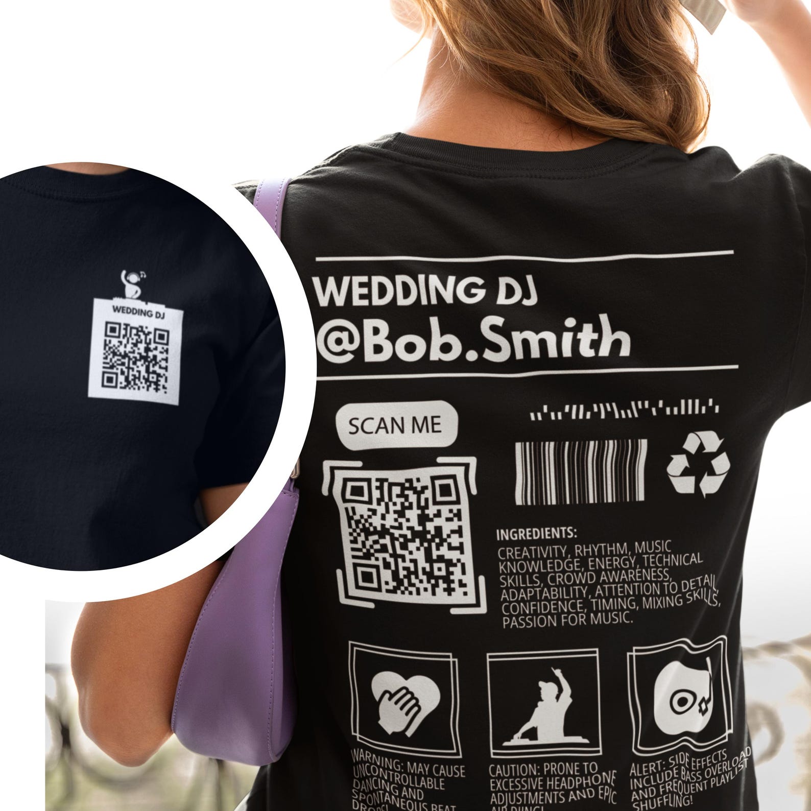 Personalized DJ Shirt: Custom QR Code, Comfort Colors Tee - Etsy