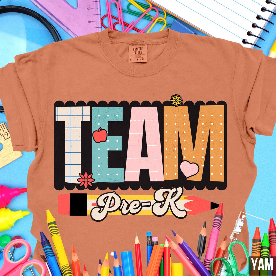 Team Pre-k Shirt Pre-k Shirt | Pre-k Crew Tee | Pre K Shirt | Back to ...