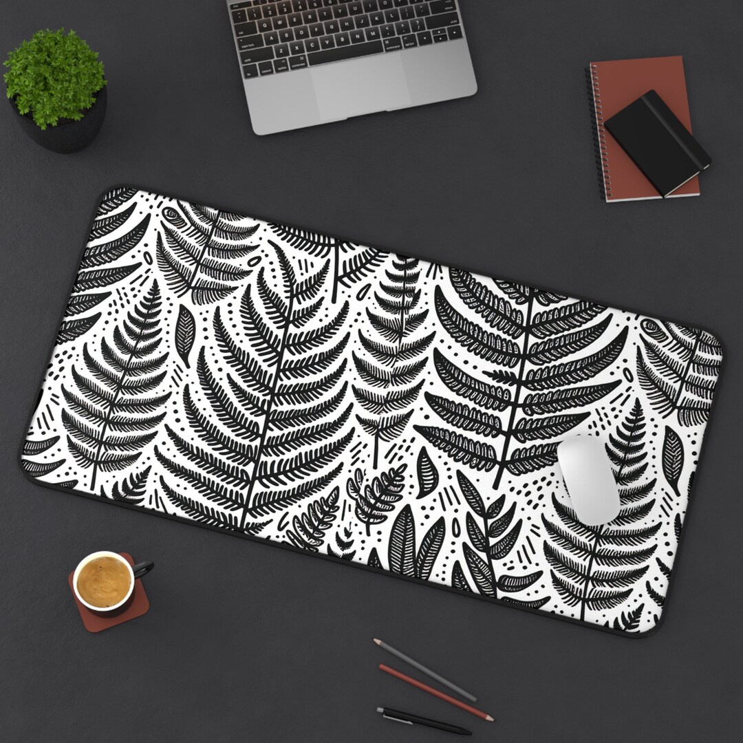 Fern Pattern Desk Mat, Elegant Office Decor - Etsy