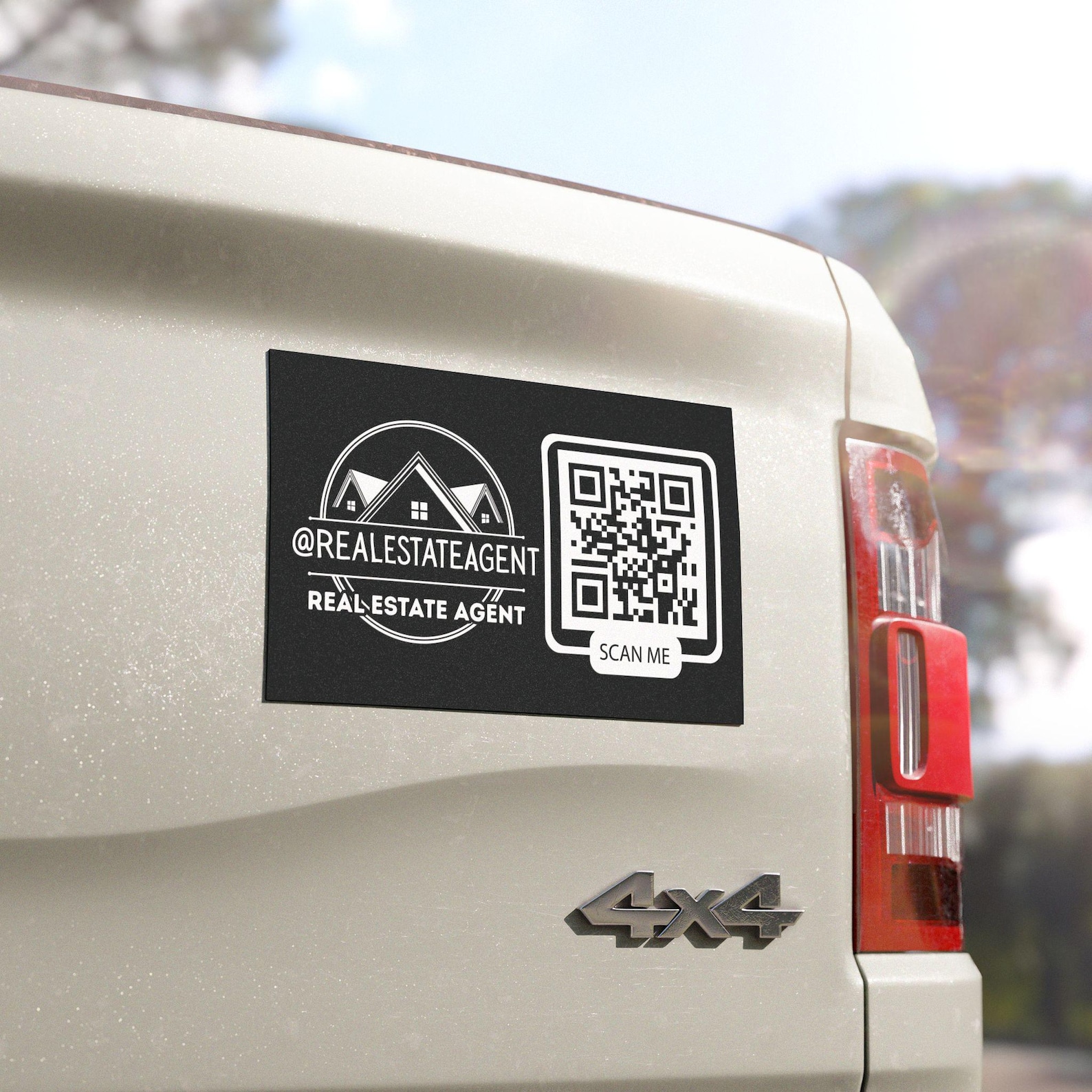 Custom Real Estate Agent QR Code Car Magnet: Personalized Realtor ...