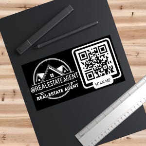 Custom Real Estate Agent QR Code Bumper Sticker: Realtor Marketing - Etsy