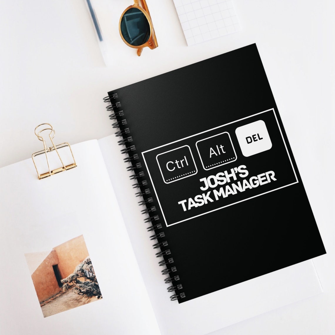 Personalized Notebook - CTRL ALT DEL Task Manager - Customizable Cover ...