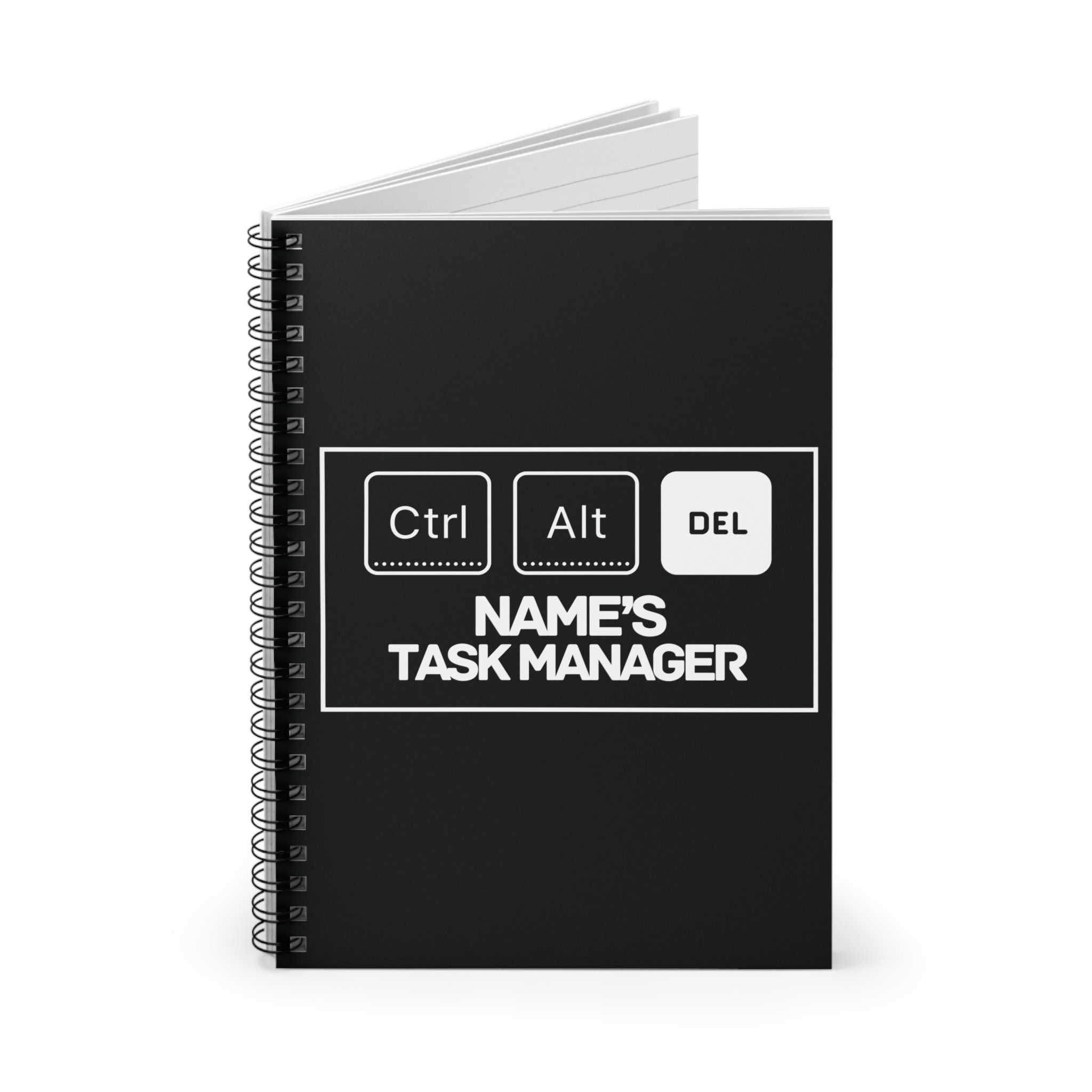 Personalized Notebook - CTRL ALT DEL Task Manager - Customizable Cover ...