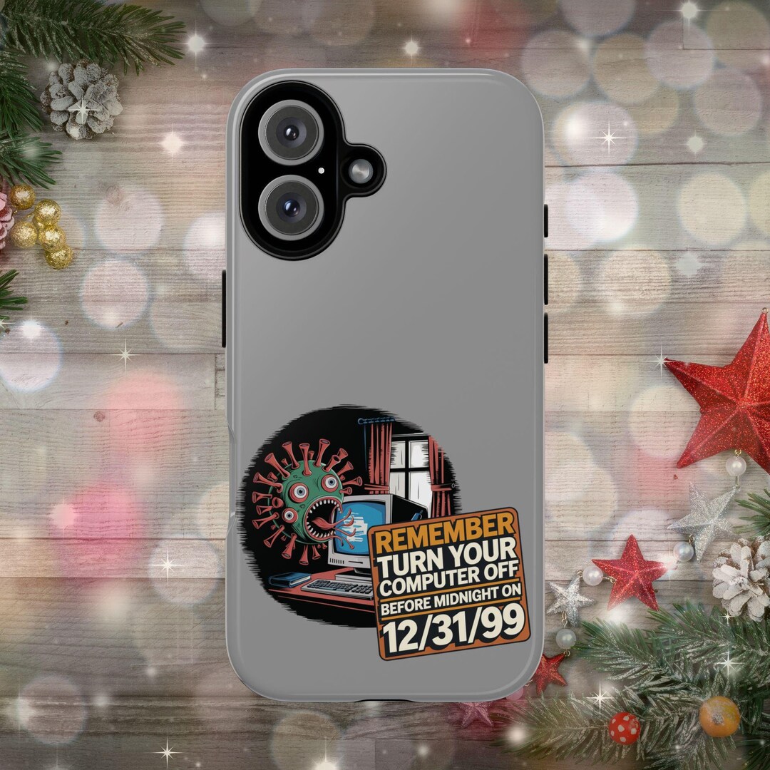 Y2K Graphic Tough Phone Cases - Y2K Computer Virus Phone Case - Turn ...