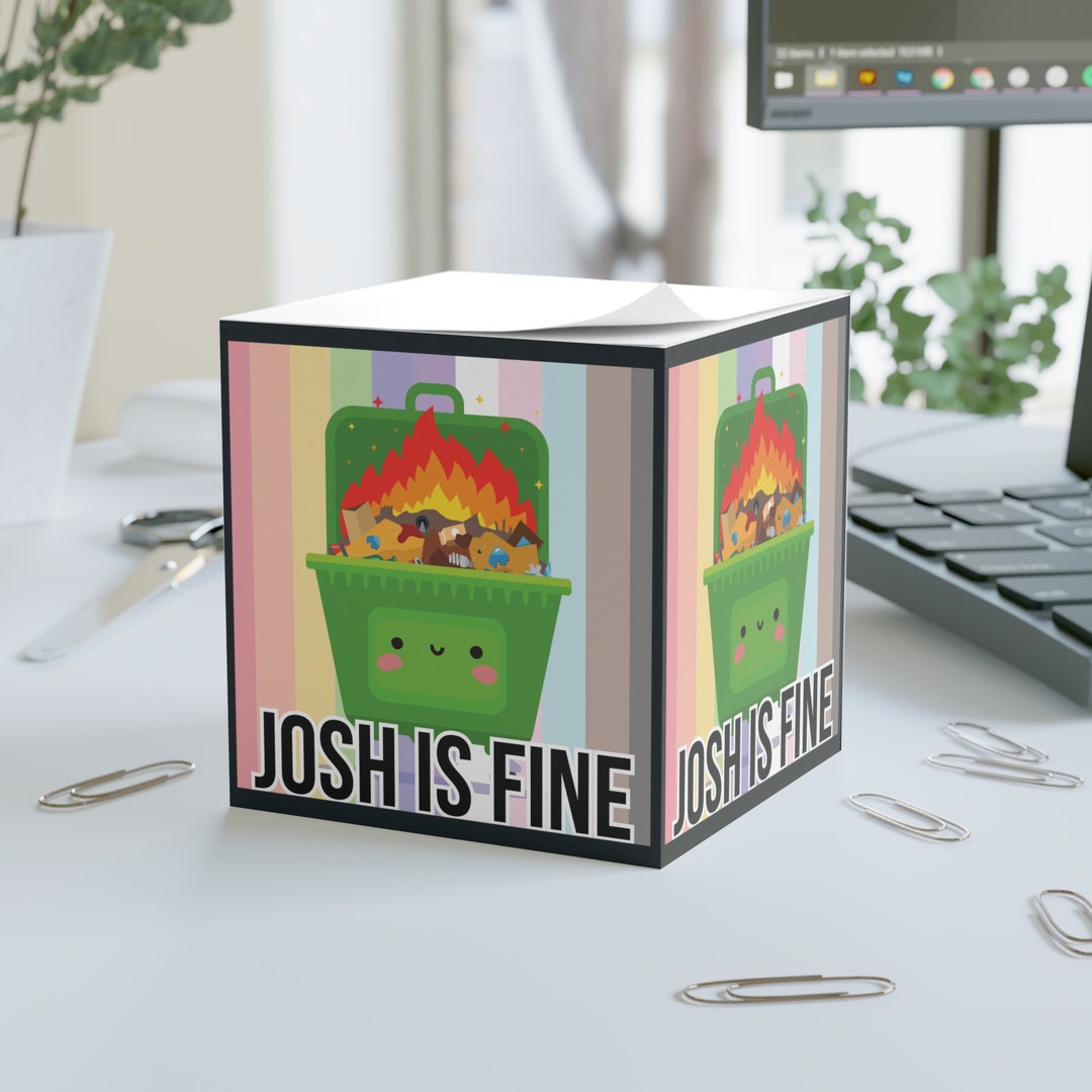 Personalized Dumpster Fire Sticky Note Cube Variety of Colors Funny ...