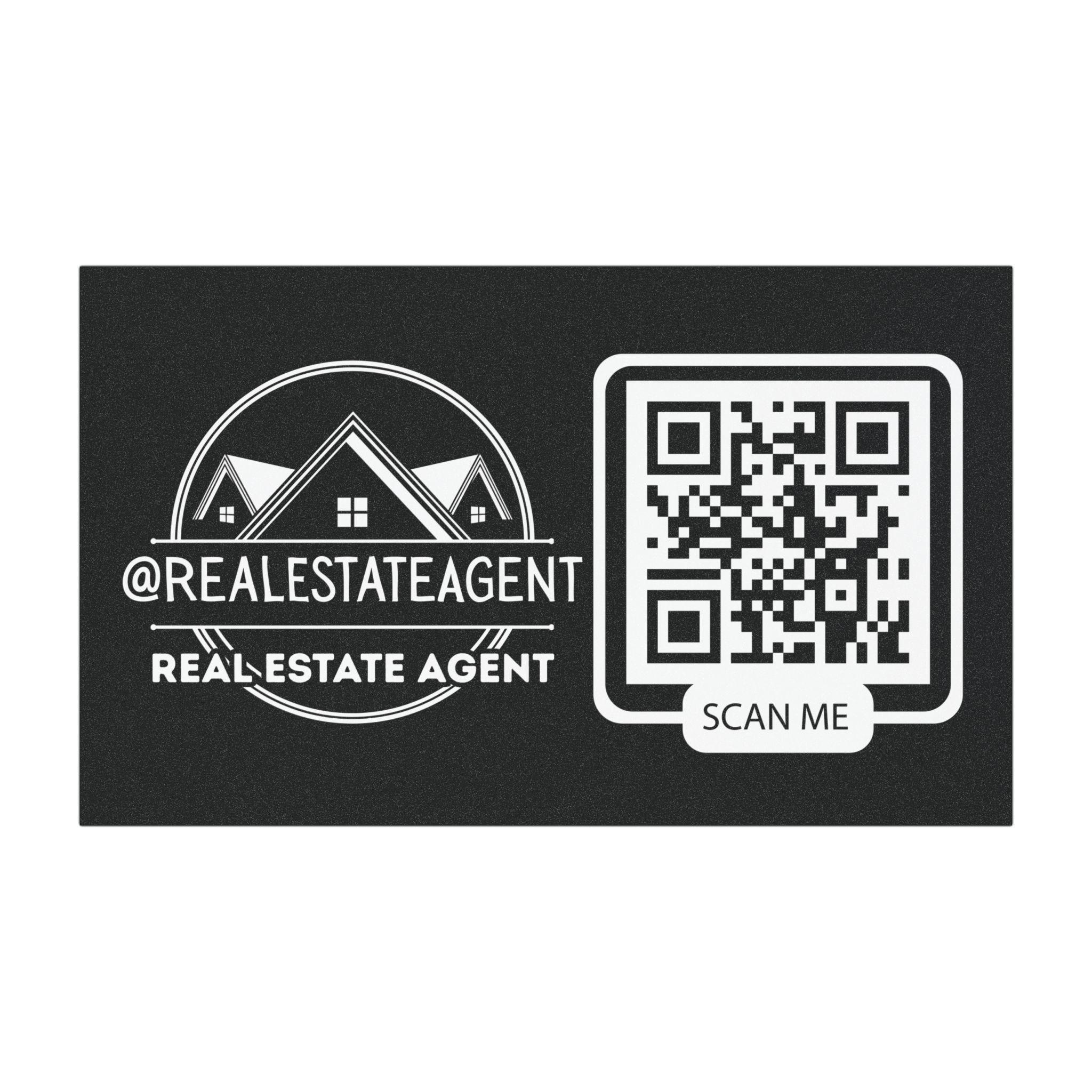 Custom Real Estate Agent QR Code Car Magnet: Personalized Realtor ...