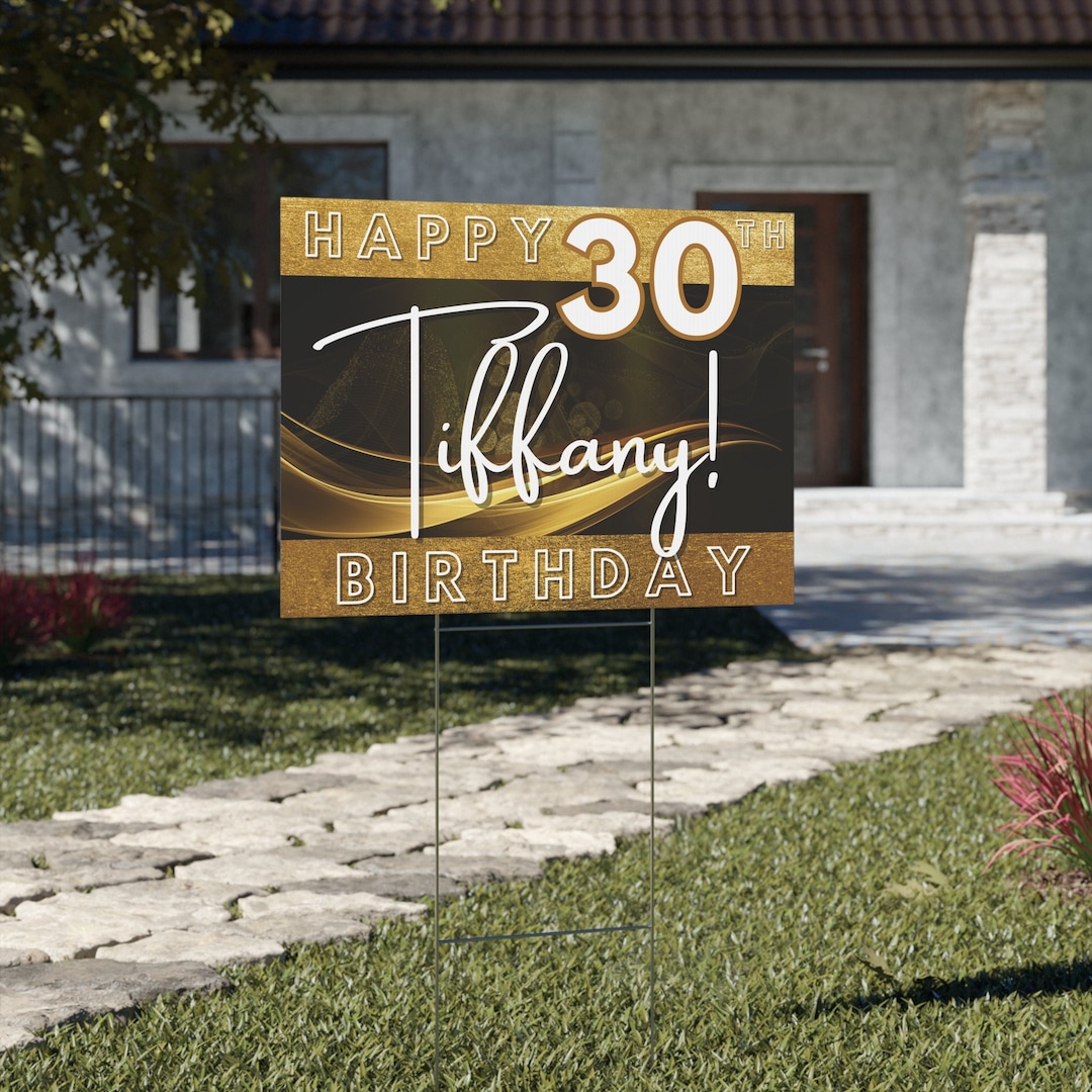 Personalized Adult Birthday Yard Sign Happy Birthday Sign for Adult ...